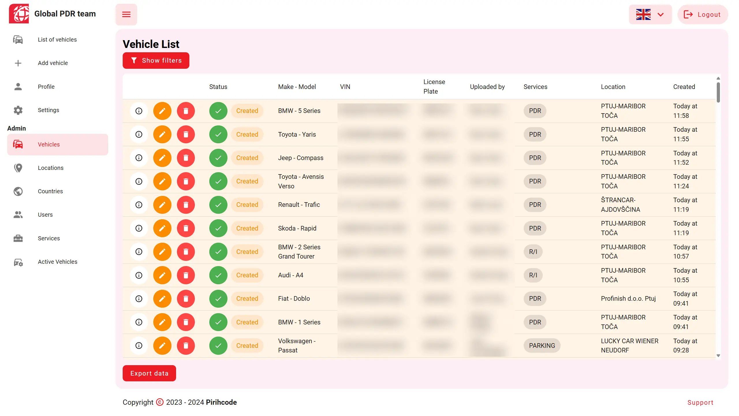 Project Global PDR Application