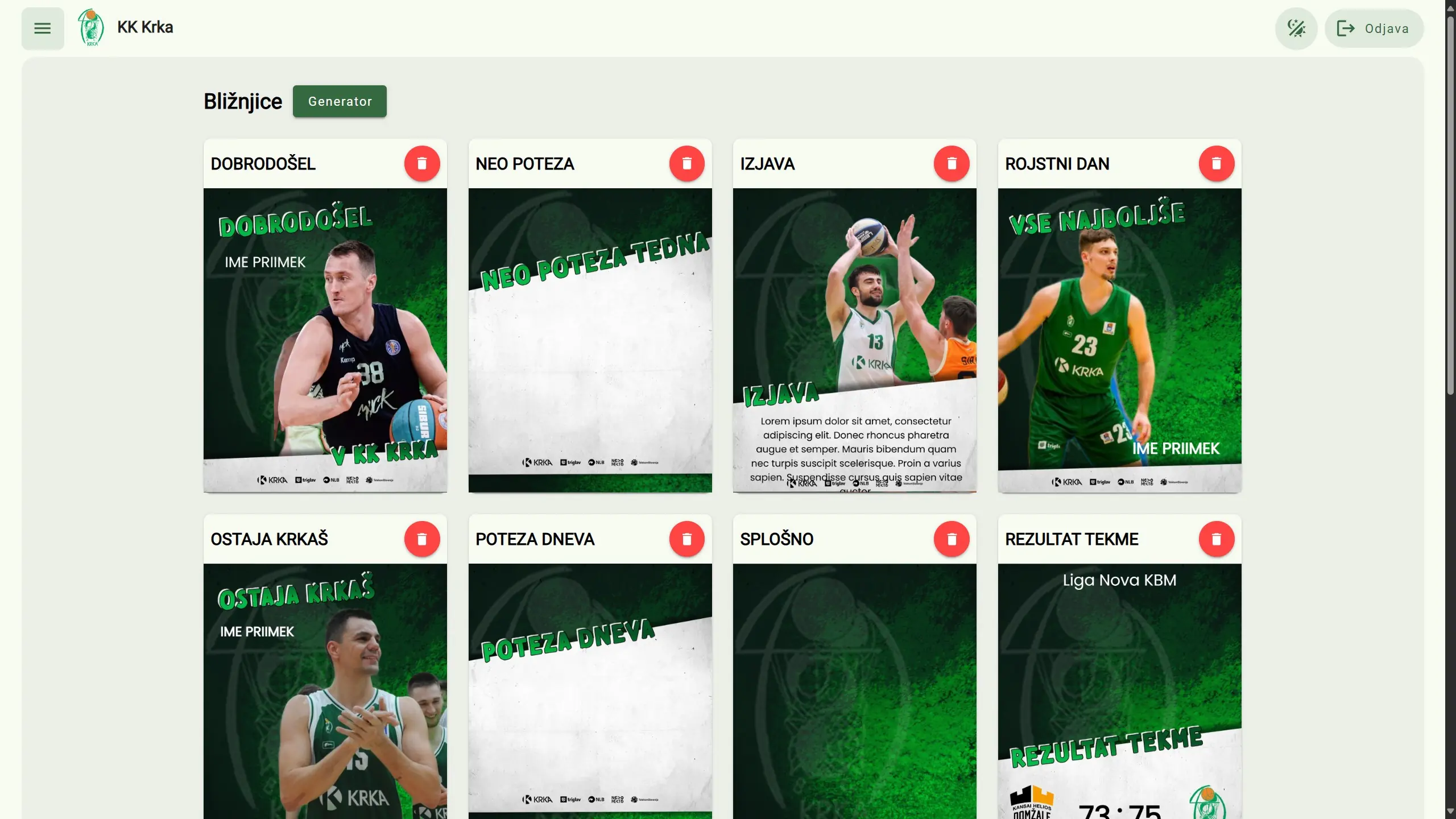 Project KK Krka - Image generator